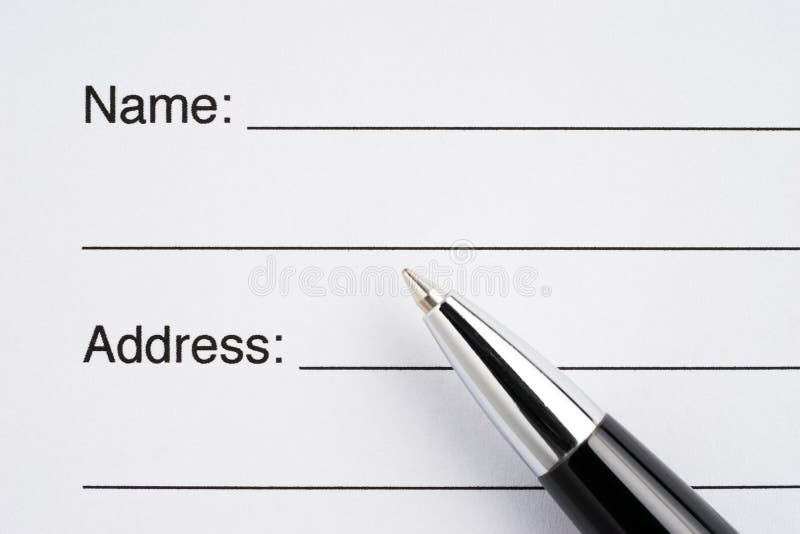 Name and address stock photo. Image of empty, identification - 87802016