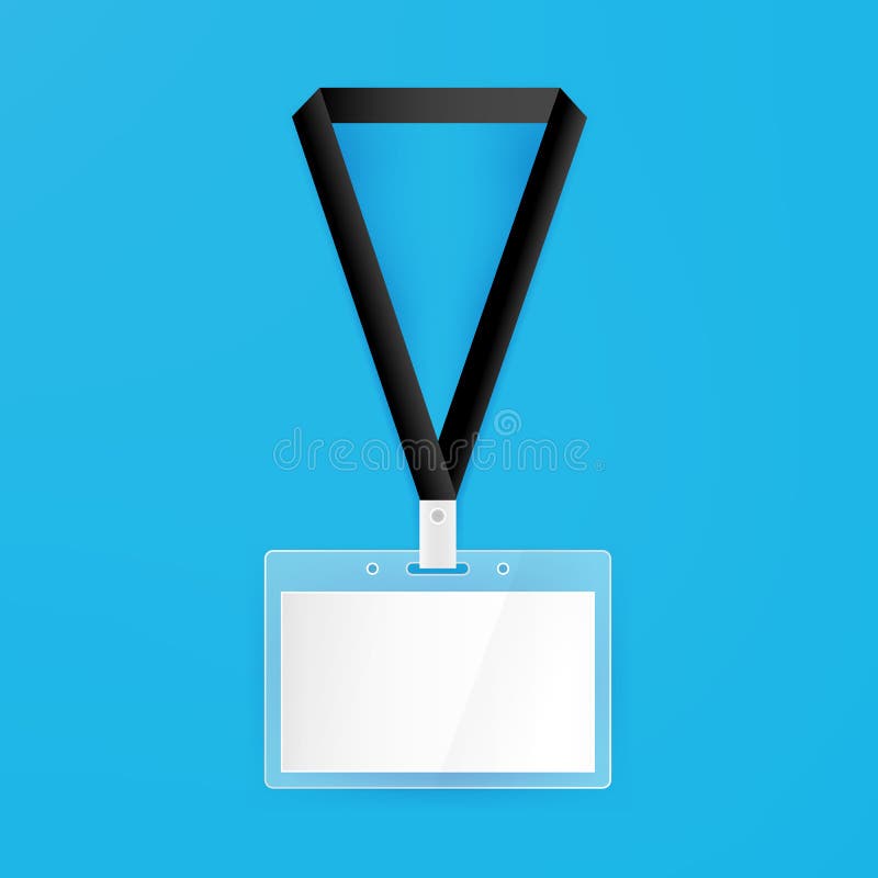 Name Badge Empty Mockup stock vector. Illustration of badge - 77193179