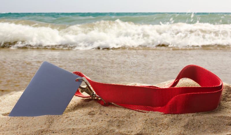 Name badge in sand stock image. Image of water, blurred - 65687871
