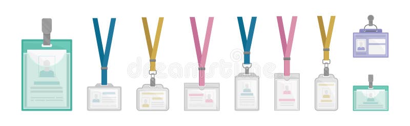 Around Badge Neck Wearing Stock Illustrations – 14 Around Badge Neck ...