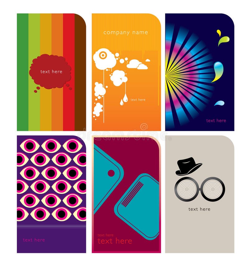 Name card 4-1 stock vector. Illustration of name, colorful - 9359352