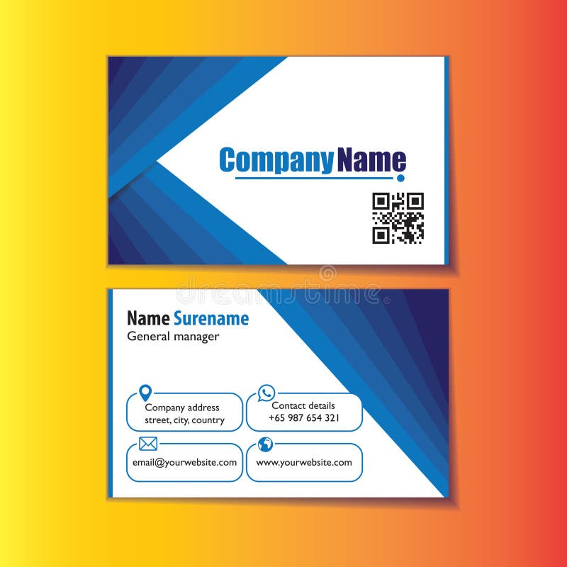 Blue Art Name Card Background Stock Illustration - Illustration of ...