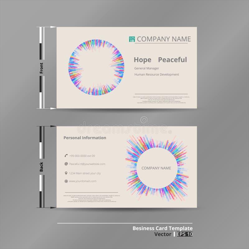 Modern Name Card Template of Business. Stock Vector - Illustration of ...