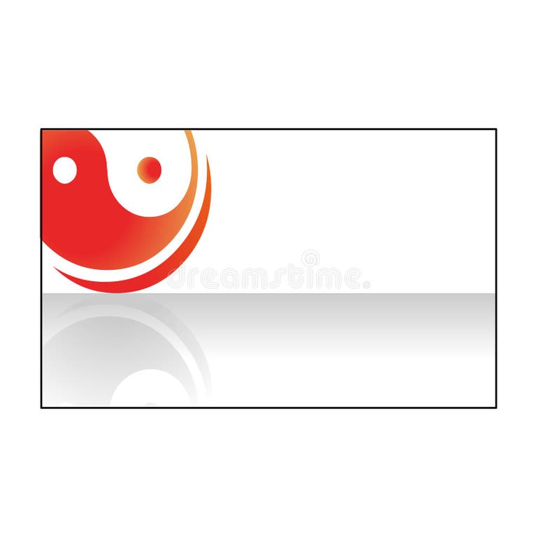 Name Card Template Yin Yang Stock Vector - Illustration of design, yang ...