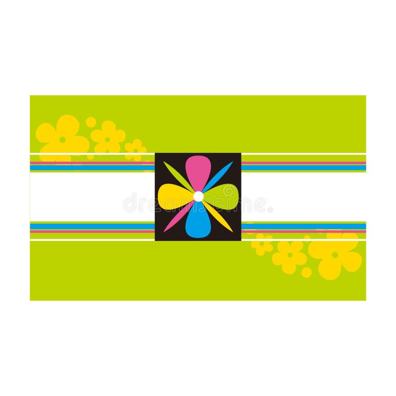 Name card template flower stock vector. Illustration of logo - 259441483