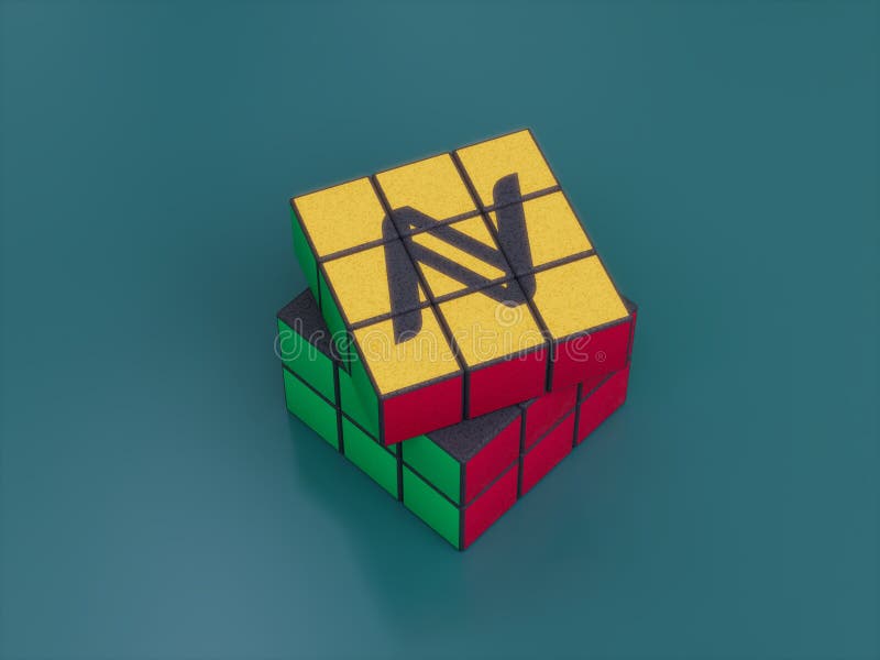 Name Crypto Letter N Rubiks Cube Puzzle Solve Logic Game Difficult 3D ...