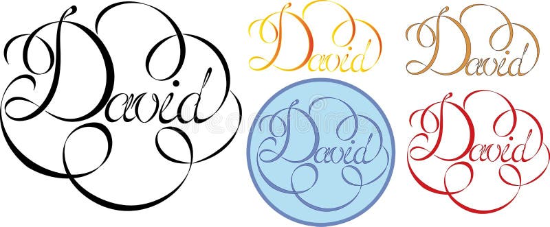 Name David Made In The Vector For Use In Various Purposes Stock Vector