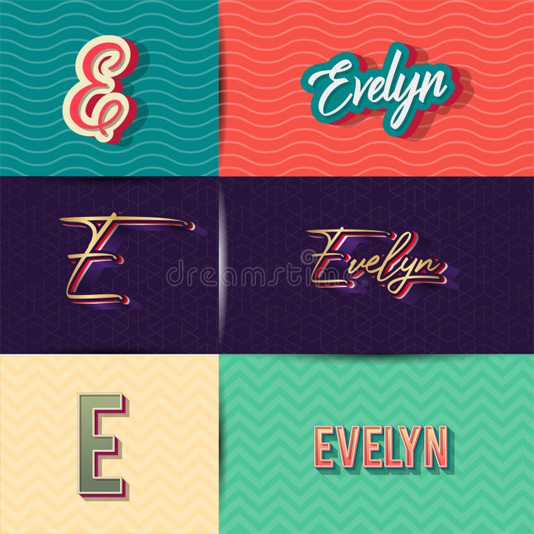 Name Evelyn Stock Illustrations – 24 Name Evelyn Stock Illustrations ...