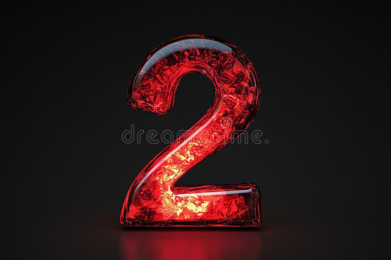 The Name Glowing Number Two, Dark Studio, Reflective Floor, Abstract ...