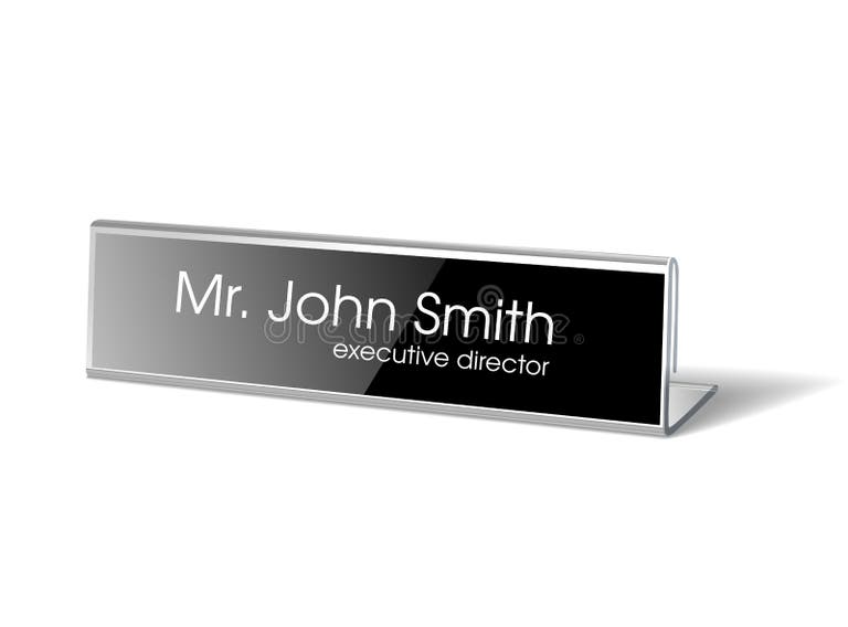 Name Holder for Events. Vector Illustration Stock Vector - Illustration ...