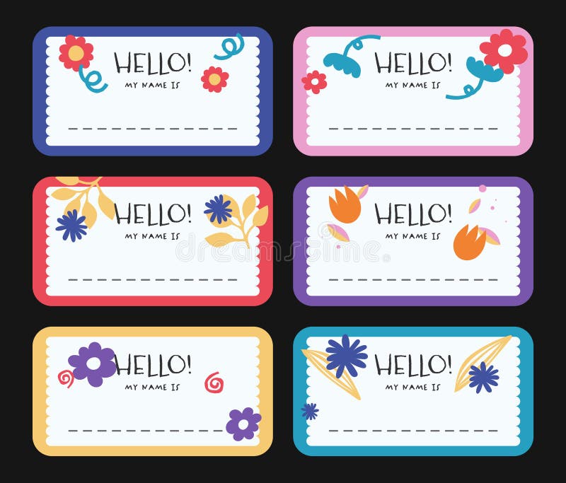 Cute Kids Icons Subjects Template for School Book Labels, Name and ...