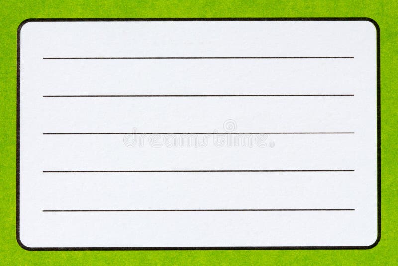 Name Label of Green Exercise Book Stock Photo - Image of green, label ...