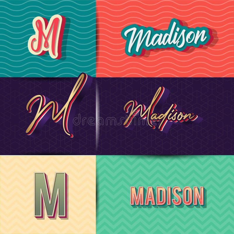 Madison Name Text Word with Love Heart Hand Written for Logo Typography ...