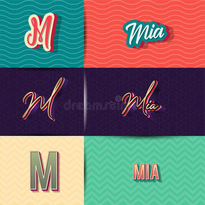 Mia Name Stock Illustrations – 55 Mia Name Stock Illustrations, Vectors ...