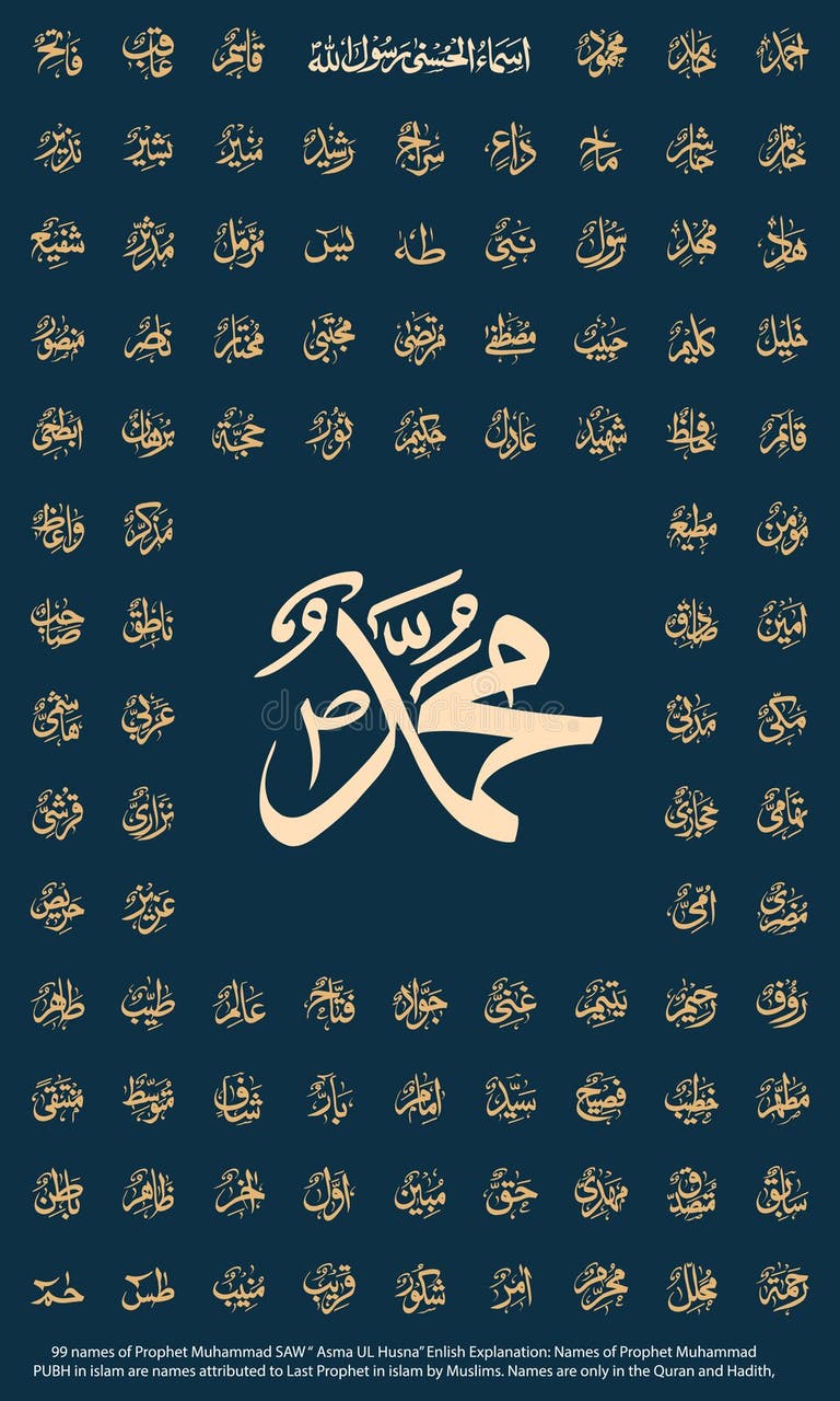 99 Muhammad Names Stock Illustrations – 453 99 Muhammad Names Stock ...