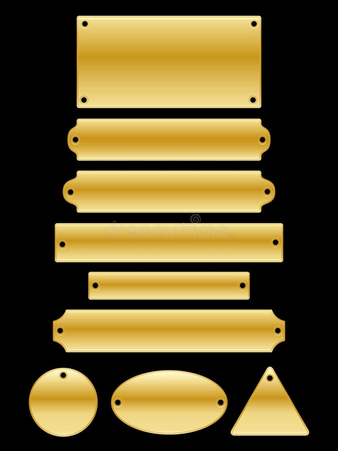 Name Plates stock vector. Illustration of triangle, metal - 22392104