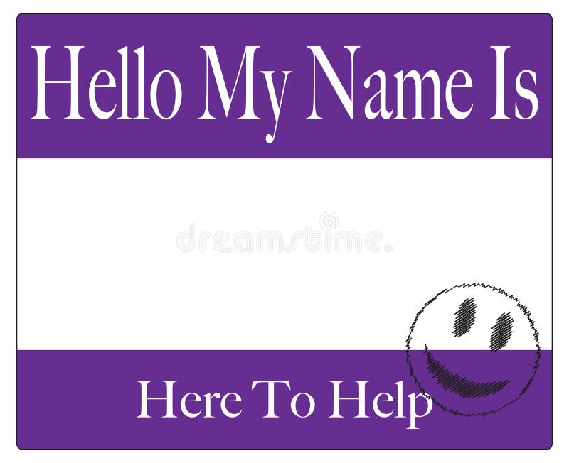 Name Sticker Purple stock illustration. Illustration of copy - 87316288