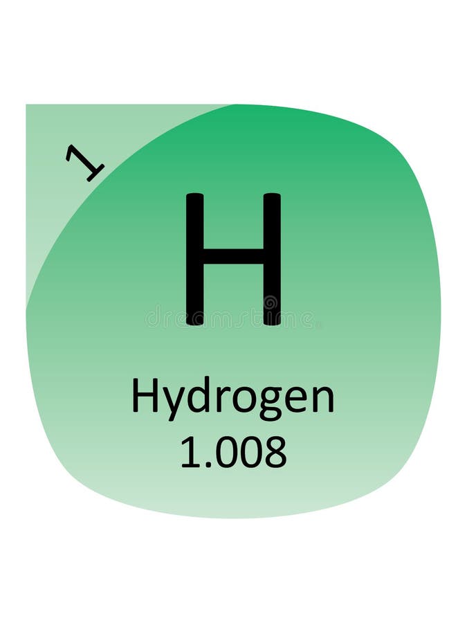 Round Periodic Table Element Symbol of Hydrogen Stock Vector ...