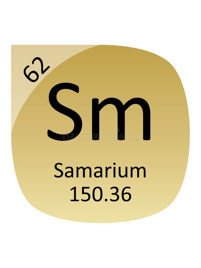 Round Periodic Table Element Symbol of Samarium Stock Vector ...
