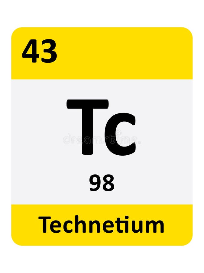 Periodic Table Symbol of Technetium Stock Vector - Illustration of ...