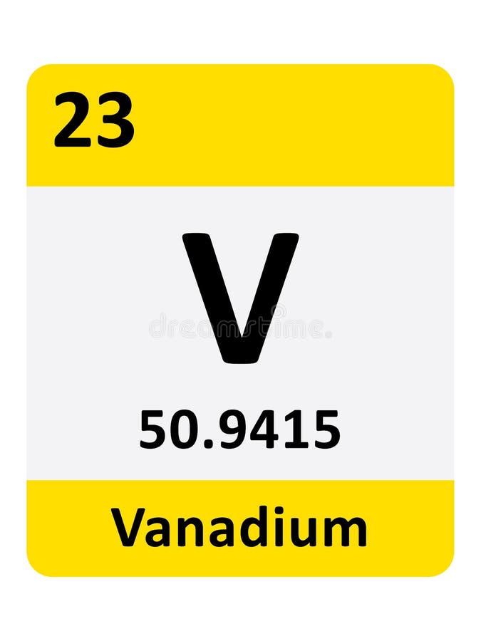 Periodic Table Symbol of Vanadium Stock Vector - Illustration of ...