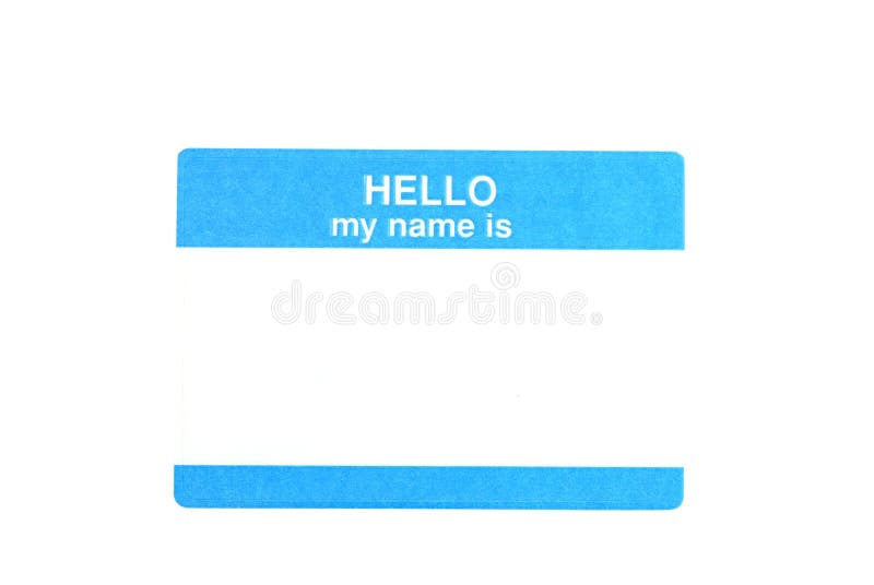 Hello Name Tag stock image. Image of greeting, meeting - 6357473