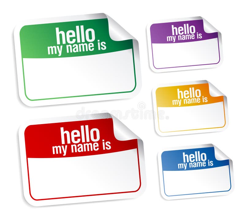 Name tag blank stickers. stock vector. Illustration of clear - 16236290