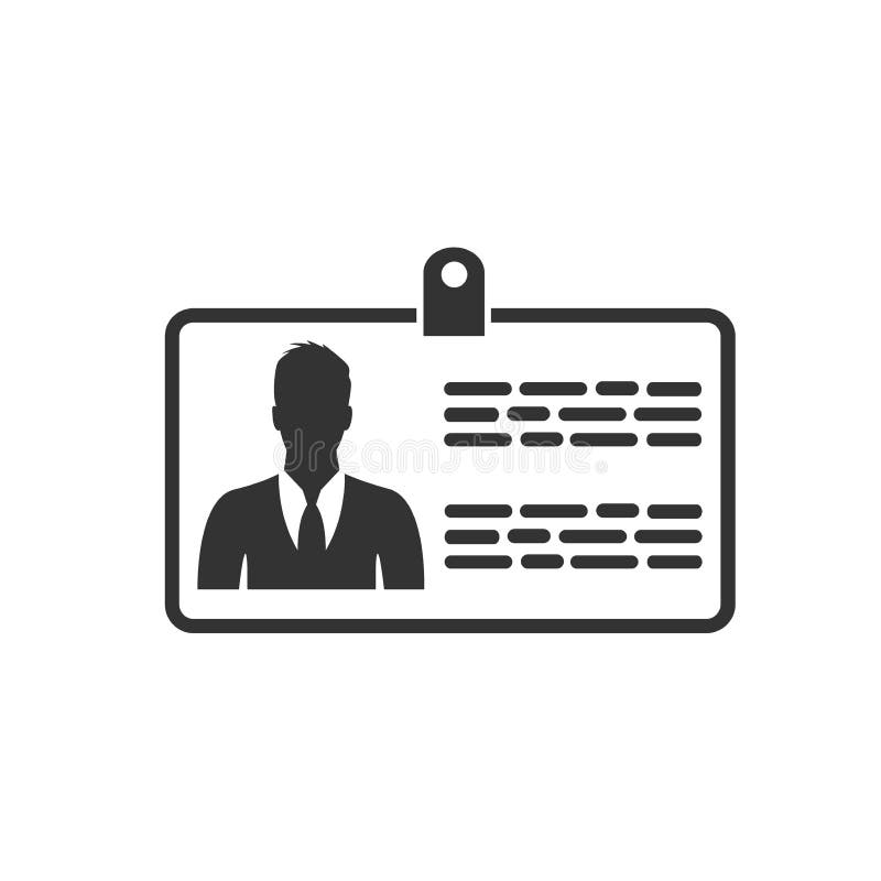 Name tag, icon vector stock vector. Illustration of pass - 87458634