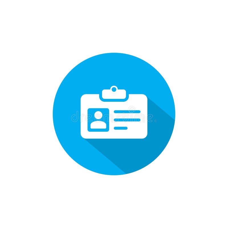 Name Tag, ID Card Icon Vector in Flat Style Stock Vector - Illustration ...