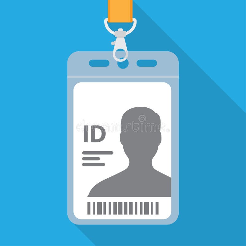 Name tag for ID stock vector. Illustration of authority - 80490599