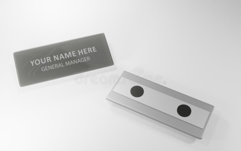 Name Tag Mock Up Stock Image Stock Illustration - Illustration of sign ...