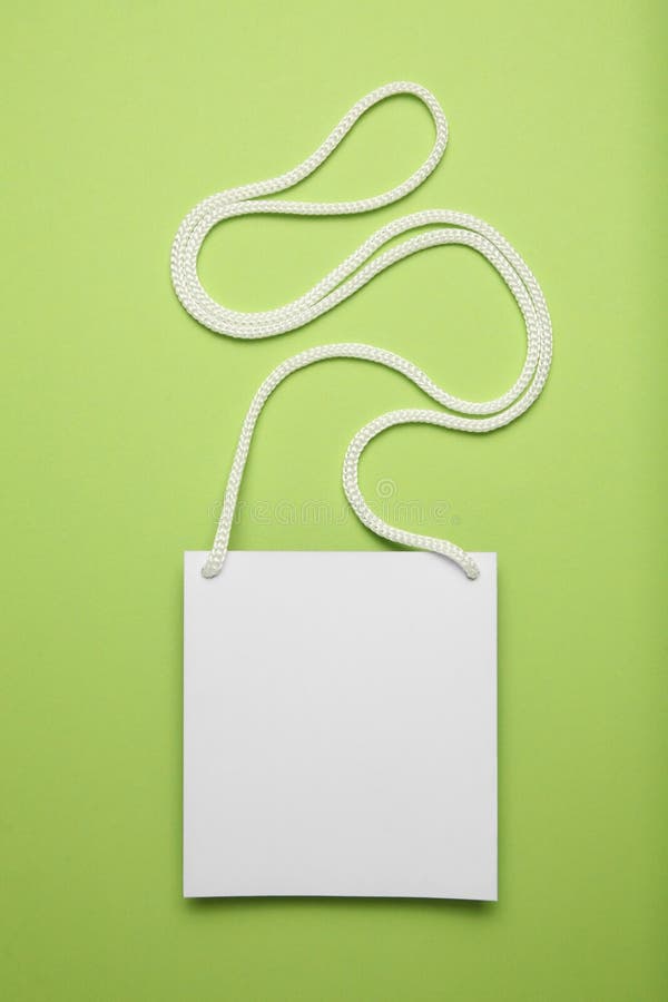 Name Tag Mockup Isolated. Plain Empty Badge Id Mock Up Hanging on Neck ...
