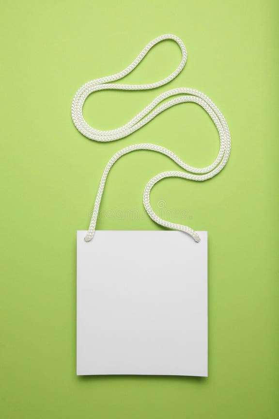 Name Tag Mockup Isolated. Plain Empty Badge Id Mock Up Hanging on Neck ...