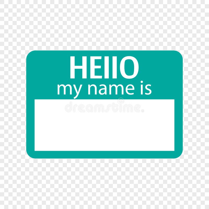 Name Tag Sticker. Hello My Name is Label Stock Illustration ...