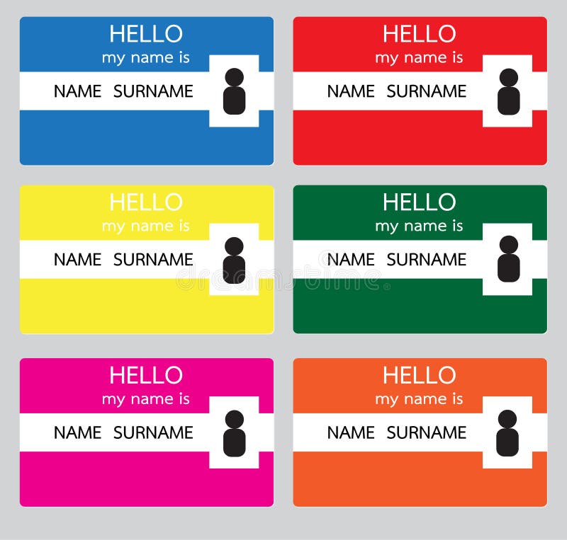 Name tag from vector stock vector. Illustration of label - 58438187