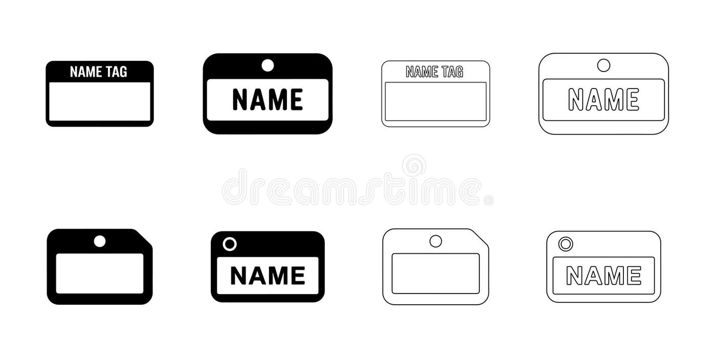 Name Tags Printable Stock Illustrations – 112 Name Tags Printable Stock ...
