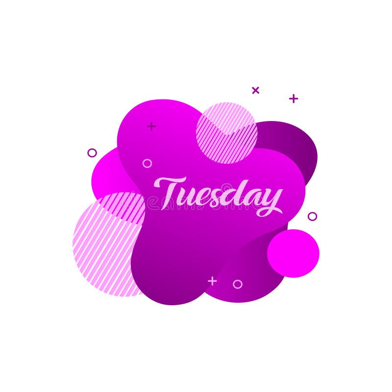 Name of Tuesday. Gradient Background Stock Illustration - Illustration ...