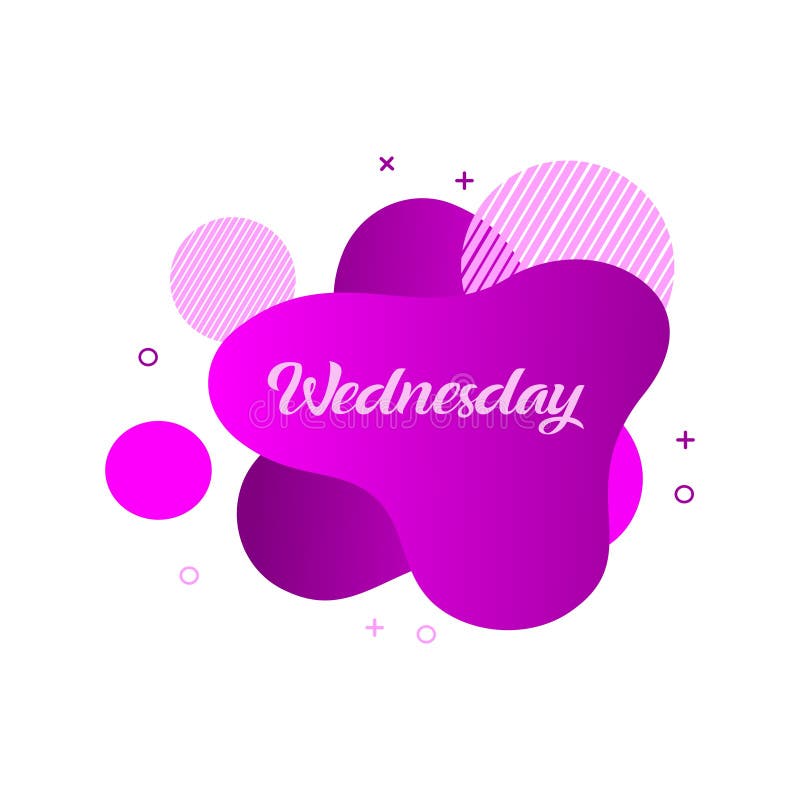 Name of Wednesday. Gradient Background Stock Illustration ...