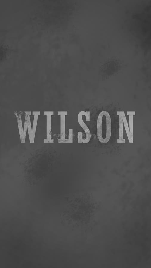 Name Wilson in Stencil Style Against Grey Phone Wallpaper Stock ...