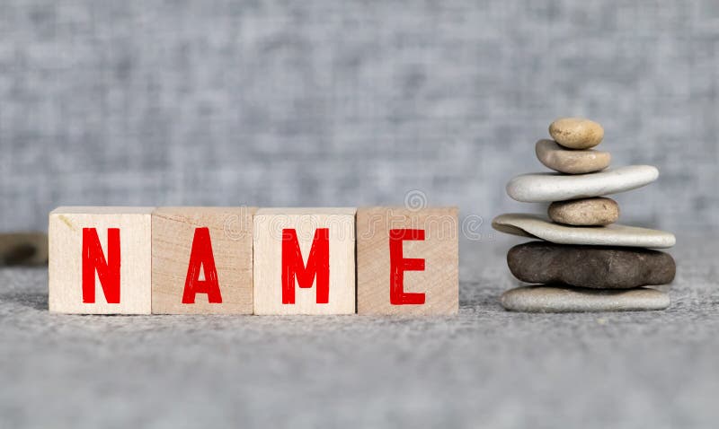 NAME Word Made with Building Blocks Isolated on White Stock Image ...