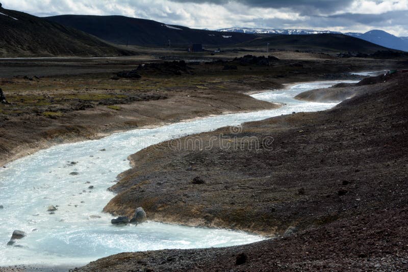 Nameless River, Flowing through the Lava Fields in Hrifunes Area in ...