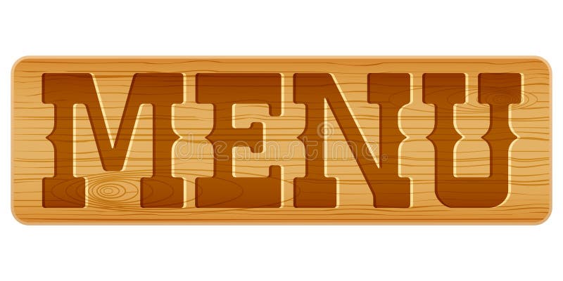 Retro Menu Wording Clip Art