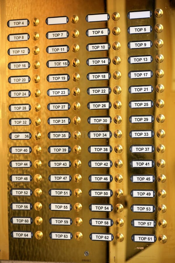 Nameplates on a Luxurious Intercom Stock Image - Image of wall ...