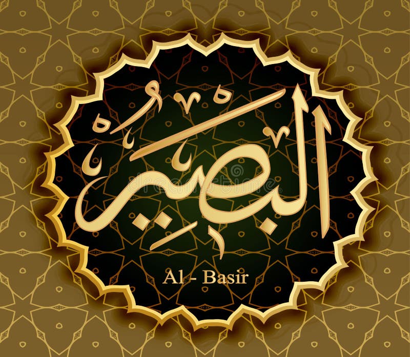 Names of Allah Al-Basir the All-Seeing. Stock Vector - Illustration of ...