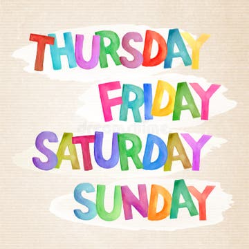 Days Week Cartoon Stock Illustrations – 1,571 Days Week Cartoon Stock ...