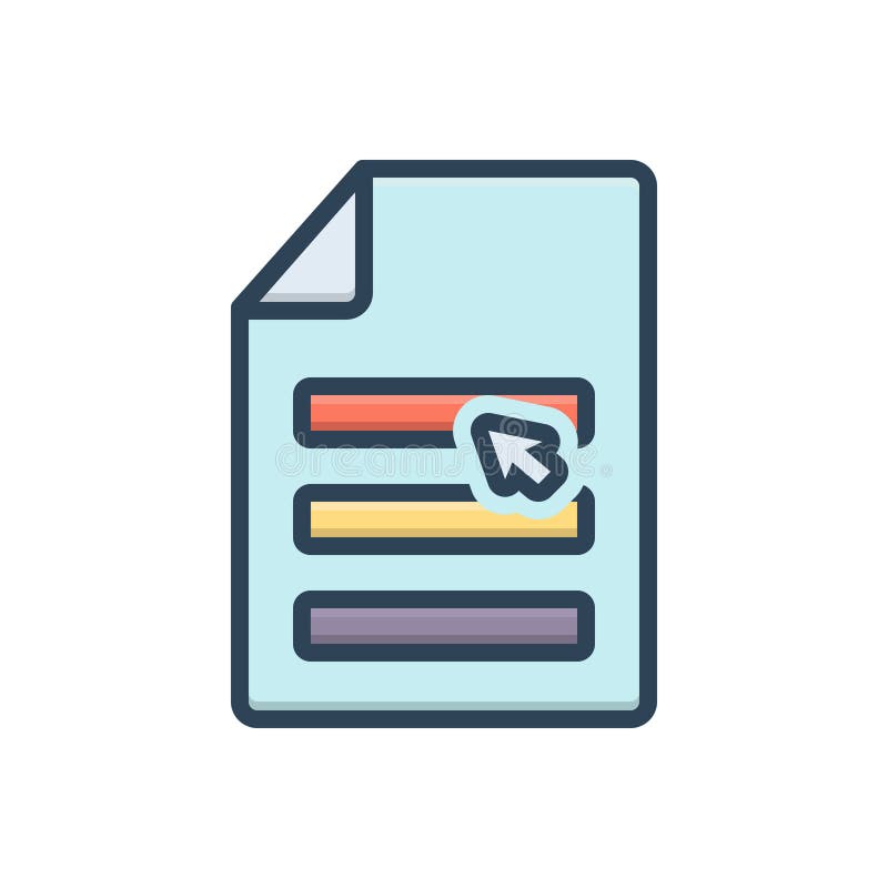 Color Illustration Icon for Namespace, Document and Arrow Stock ...
