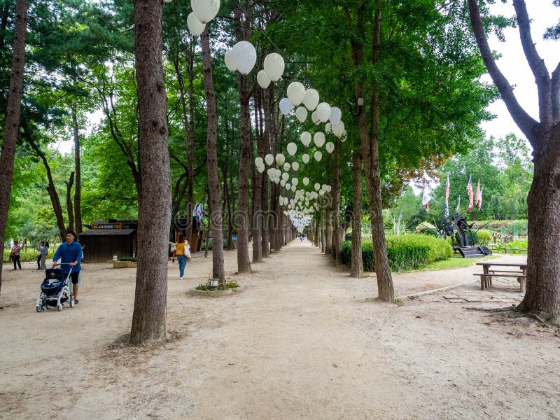 Nami Island, South Korea - Sep 20, 2019. a Cute Small Doll Sculptures ...