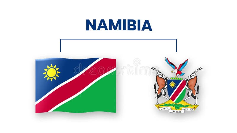 Namibia Animated Video Raising the Flag and Emblem, Introduction of the ...