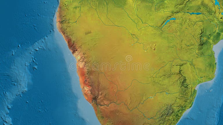 Namibia Area. Topographic Map Stock Illustration - Illustration of ...
