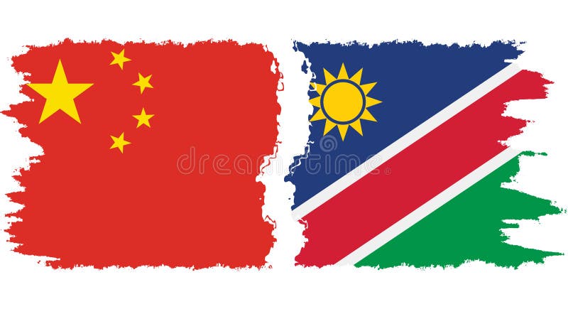 Namibia and China Grunge Flags Connection Vector Stock Vector ...